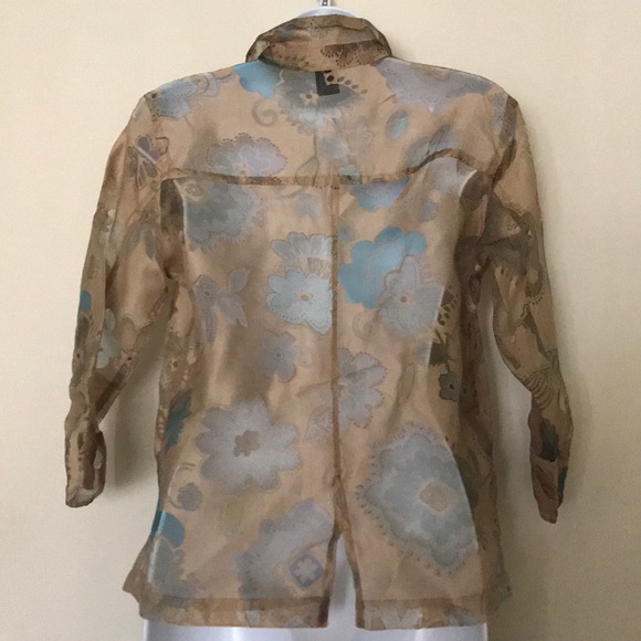 West End | Tops | Sheer Fall Colors West End Button Down Shirt | Poshmark